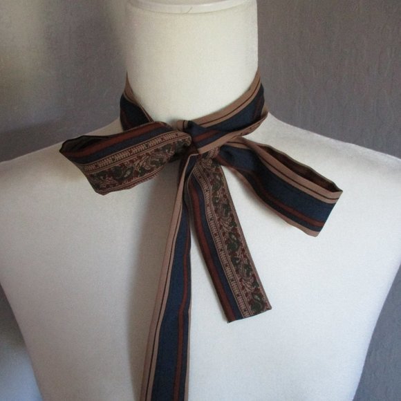 Vintage | Accessories | 98s Reversible Skinny Scarf | Poshmark